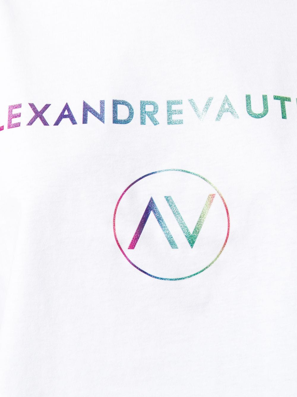 Alexandre Vauthier cropped logo T-shirt - White - GLAMI.sk