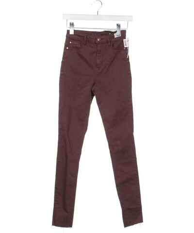 Červené, skinny, Outlet dámske rifle z umelého hodvábu - GLAMI.sk