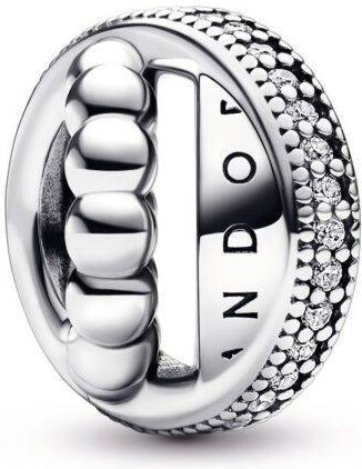 PANDORA Moments prívesok "Logo pavé a guličky" 792317C01 - GLAMI.sk