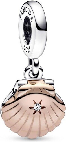 PANDORA Klubový visiaci prívesok 2023 "Morská mušľa a sladkovodná ...