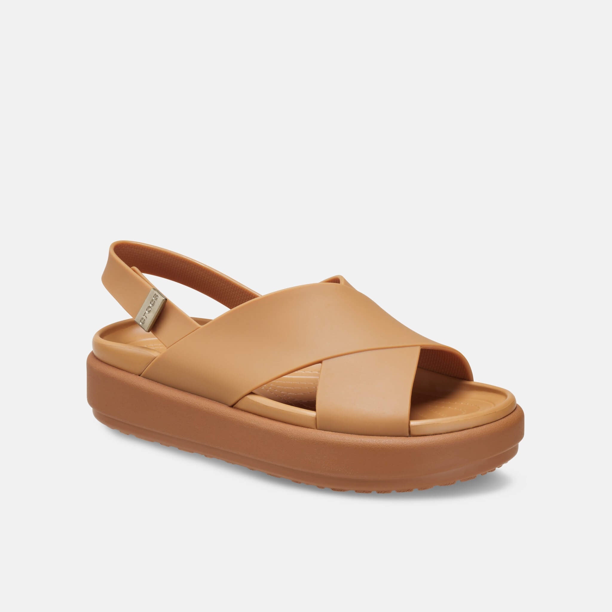 Crocs Brooklyn Luxe Cross Strap Tan/Tan - GLAMI.sk