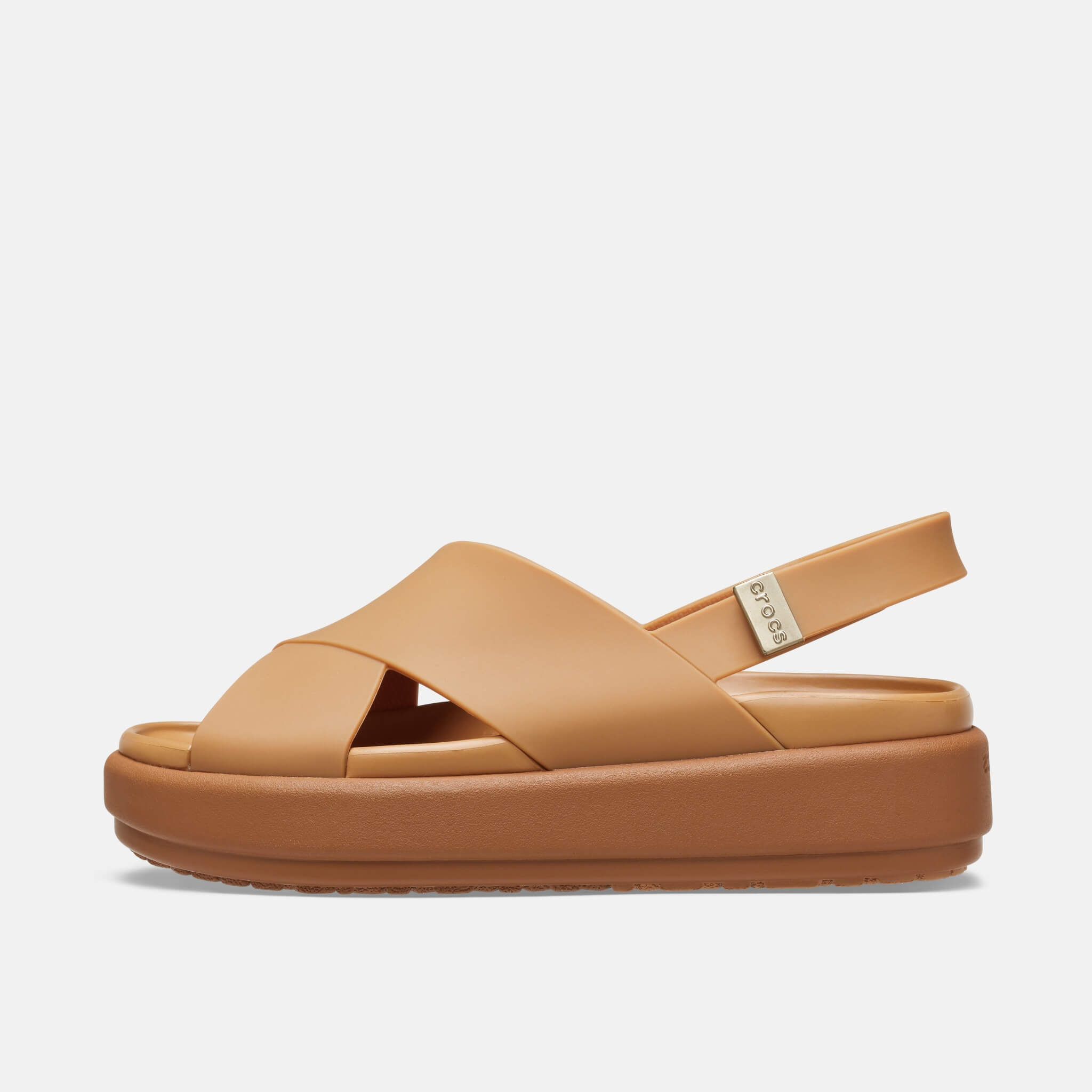 Crocs Brooklyn Luxe Cross Strap Tan/Tan - GLAMI.sk