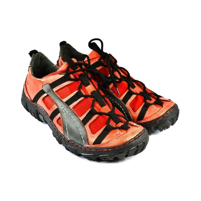 KREZUS Pánske kožené červené topánky VINCENT - GLAMI.sk