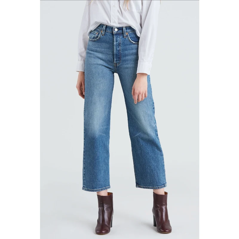 Dámske rifle LEVI'S Ribcage Straight Ankle 72693-0019 - GLAMI.sk