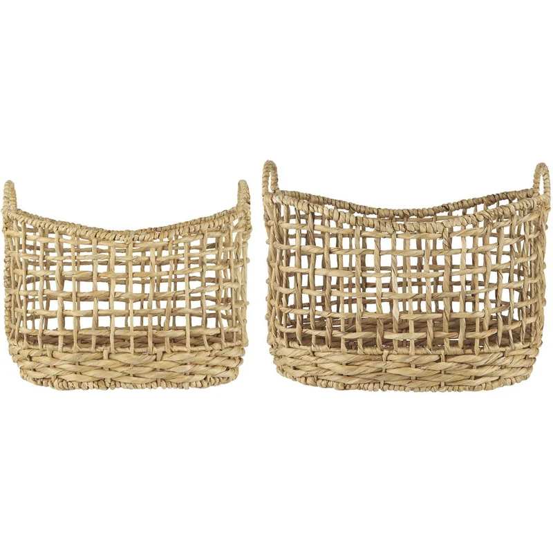 IB LAURSEN Pletený kôš s uchami Water Hyacinth Oval Väčší - GLAMI.sk