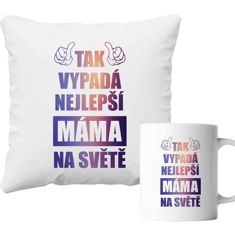 Garibald Komplet pro mámu - Tak vypadá nejlepší máma na světě - polštář ...