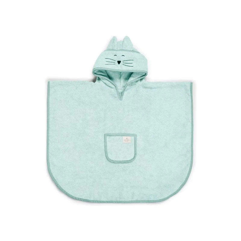 ZuMa Style Pončo pre deti bambusové - Dusty mint - GLAMI.sk