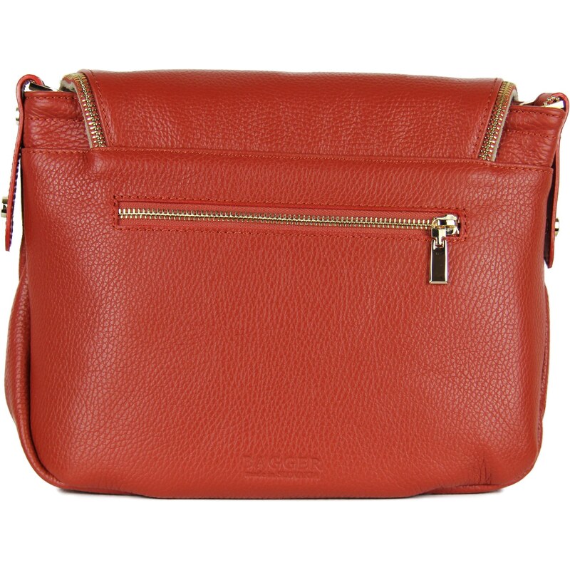 Kožená kabelka BAGGER tehlová 0010 - GLAMI.sk