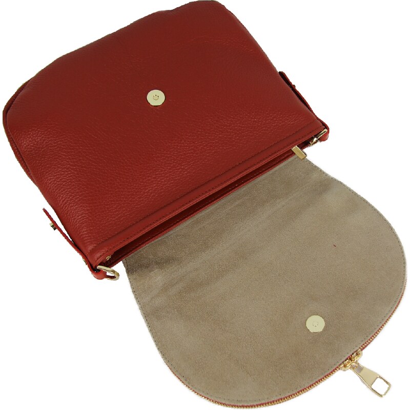 Kožená kabelka BAGGER tehlová 0010 - GLAMI.sk