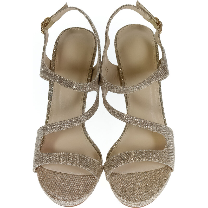 SS Dámske zlaté sandále ALBA - GLAMI.sk