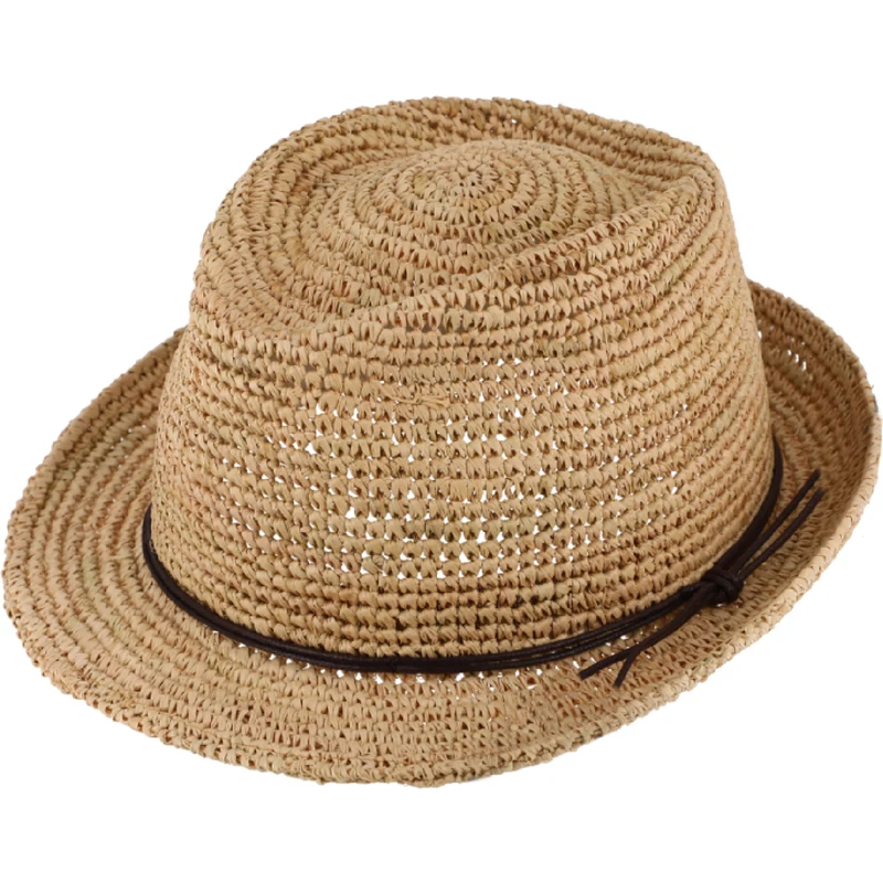 Fiebig - Headwear since 1903 Trilby Raffia Crochet - slamený béžový ...