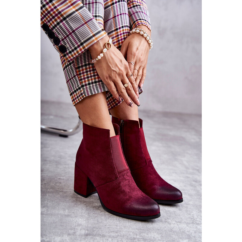 LAURA FIORE Bordové semišové topánky La.Fi - GLAMI.sk