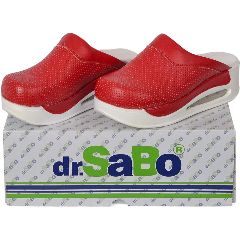 DR SABO Originálne papuče Sabo, červená Airmax pravá koža - GLAMI.sk