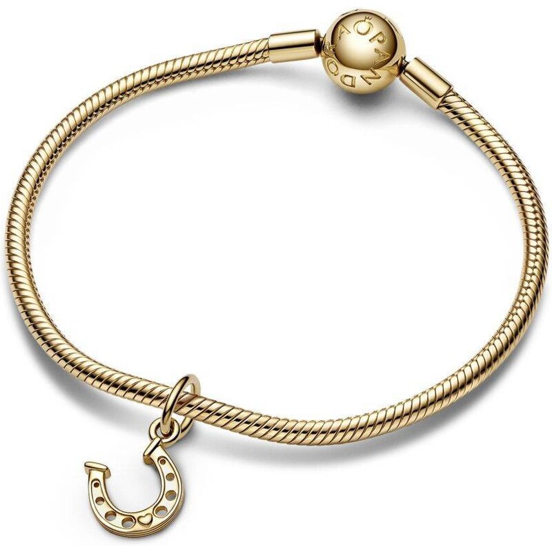 PANDORA Moments zlatý prívesok "Podkova pre šťastie" 752328C00 - GLAMI.sk