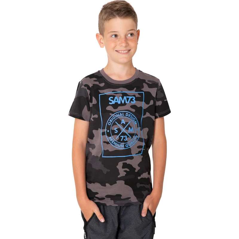 SAM73 Šedé chlapčenské maskáčové tričko SAM 73 - GLAMI.sk