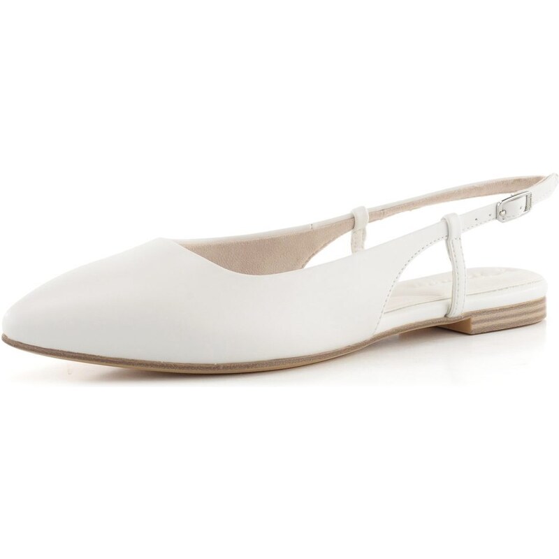 Tamaris elegantné baleríny s voľnou pätou White Matt 1-29402-20 - GLAMI.sk