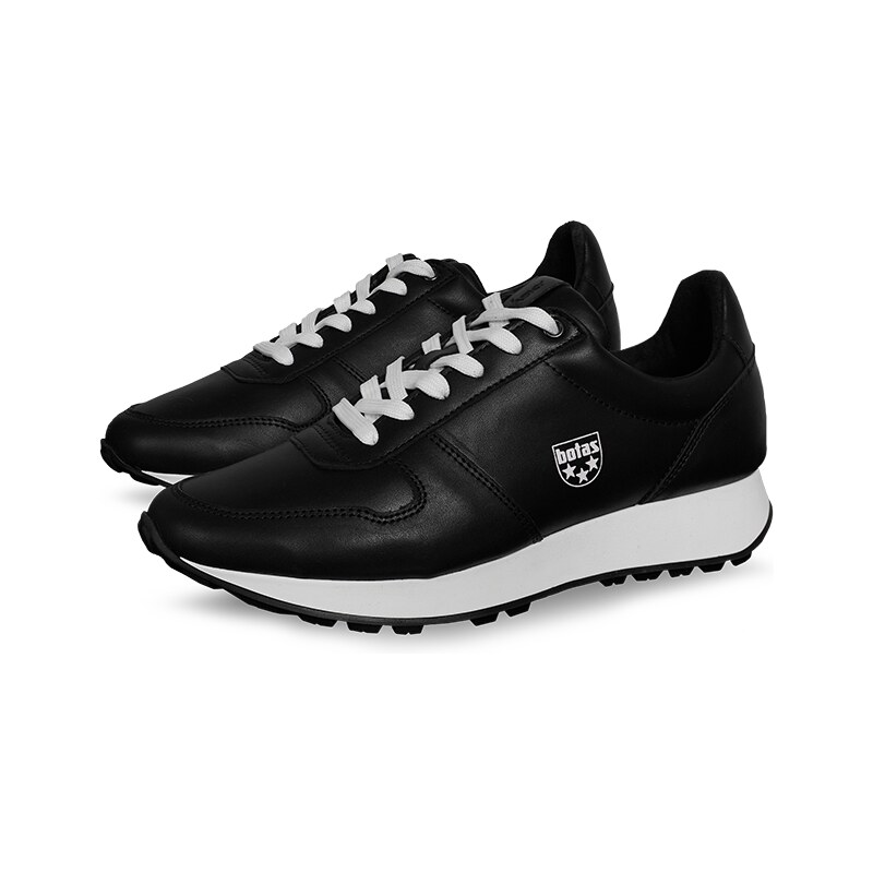 Vasky x Botas Black - Dámske kožené tenisky / botasky čierné, ručná ...