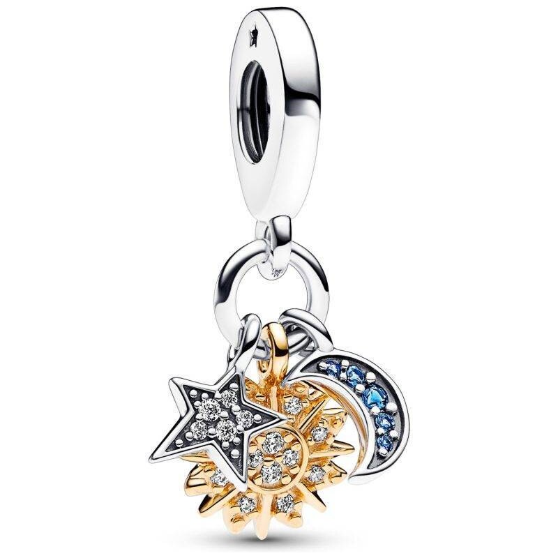 PANDORA Moments visiaci prívesok "Dvojfarebná nebeská trojica ...
