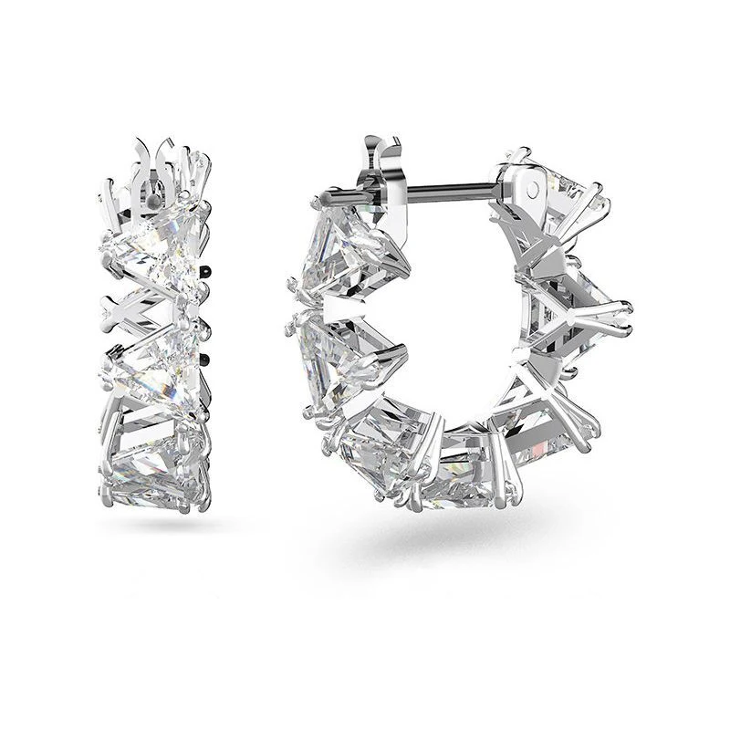 Náušnice Swarovski strieborná farba - GLAMI.sk