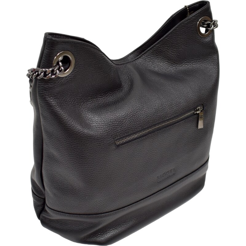 Štýlová čierna shopper kožená kabelka BAGGER 0104 - GLAMI.sk