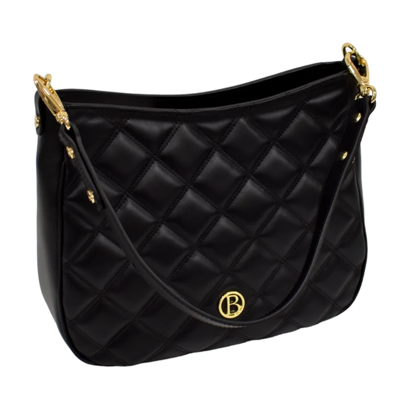 Čierna kožená kabelka na rameno BAGGER 0157 - GLAMI.sk