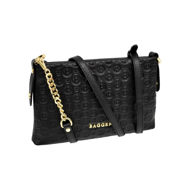 Čierna listová B kožená kabelka BAGGER 0069 - GLAMI.sk