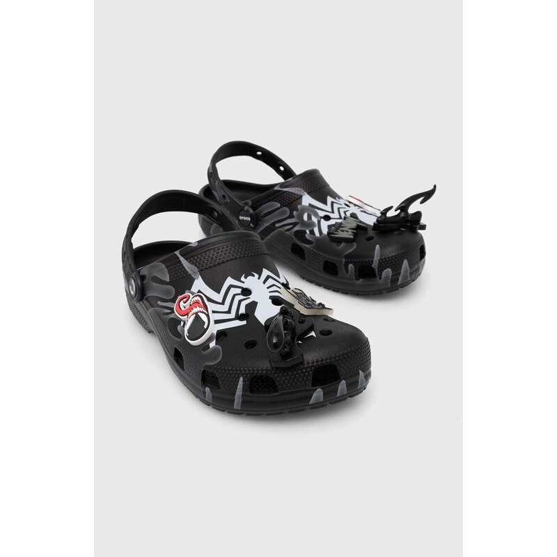 Šľapky Crocs Spider-Man Venom pánske, čierna farba - GLAMI.sk