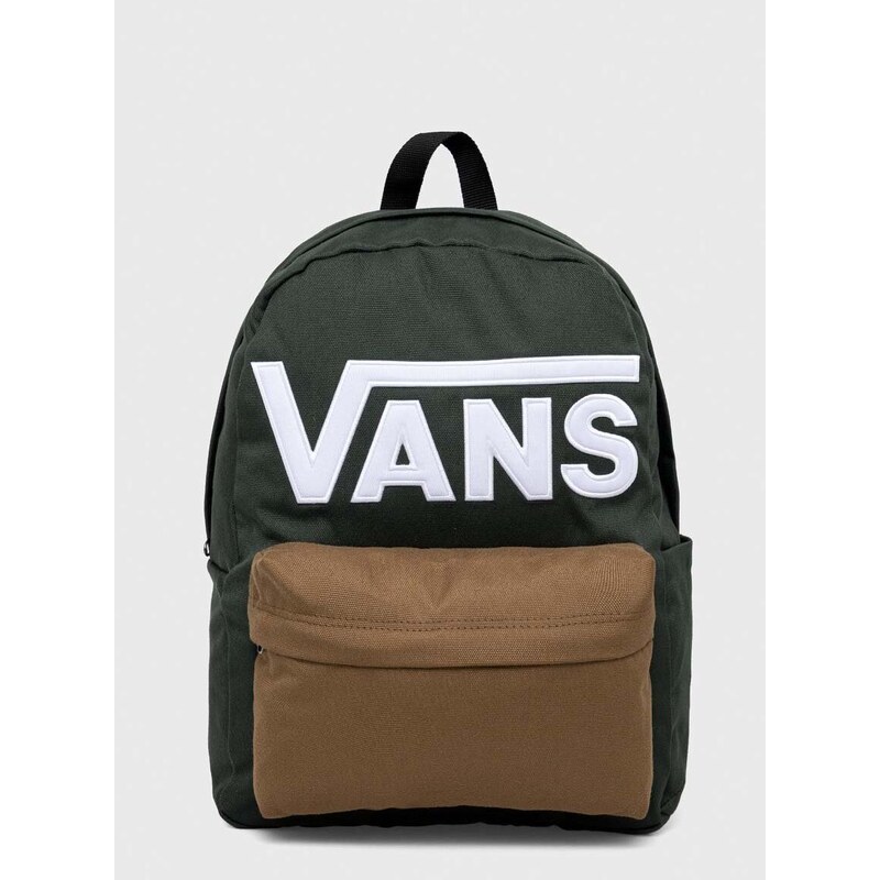 Ruksak Vans zelená farba, veľký, s nášivkou - GLAMI.sk