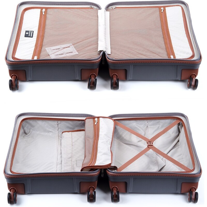 Stredný škrupinový cestovný kufor na kolieskach TSA 80l Snowball A84803 ...