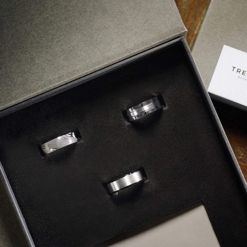 Trendhim Exkluzívny darčekový balíček so 60 mm prsteňmi | Oceľ a titán - GLAMI.sk