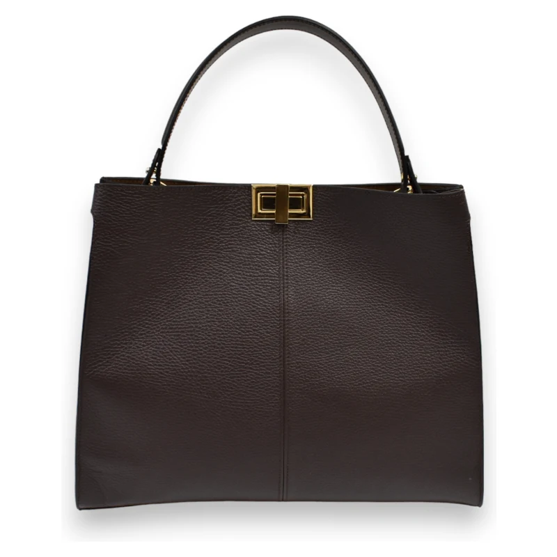 Štýlová čokoládová kožená kabelka BAGGER 0144 - GLAMI.sk