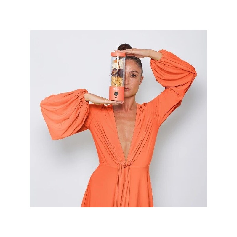 Mixér FitStream Pro, prenosný, USB nabíjateľný - Neon Orange 475 ml ...