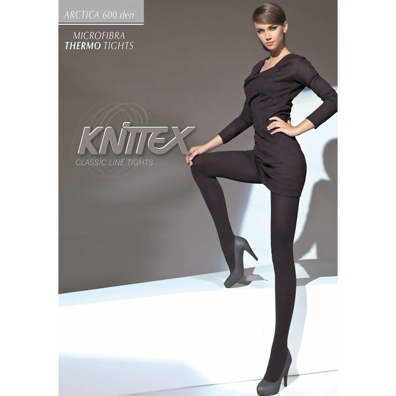Knittex Čierne dámske termo silonky Arctica Thermo Tights 600 den 12114 ...