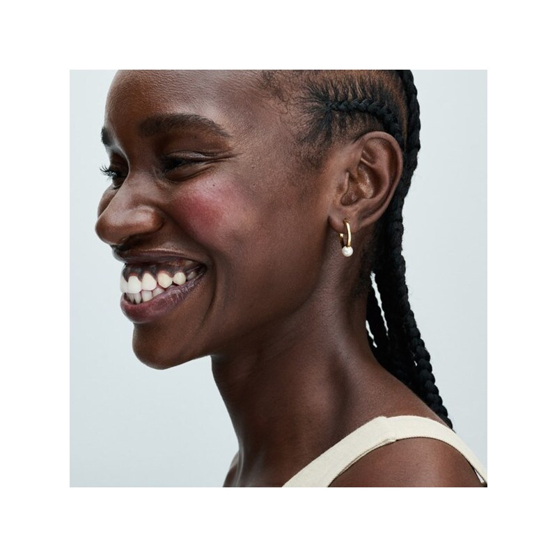 Kruhové náušnice PANDORA Sladkovodná kultivovaná perla 263170C01 - GLAMI.sk