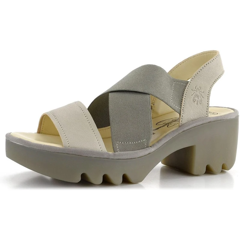 Fly London pásikové sandále na podpätku šedé Taji P501502004 - GLAMI.sk