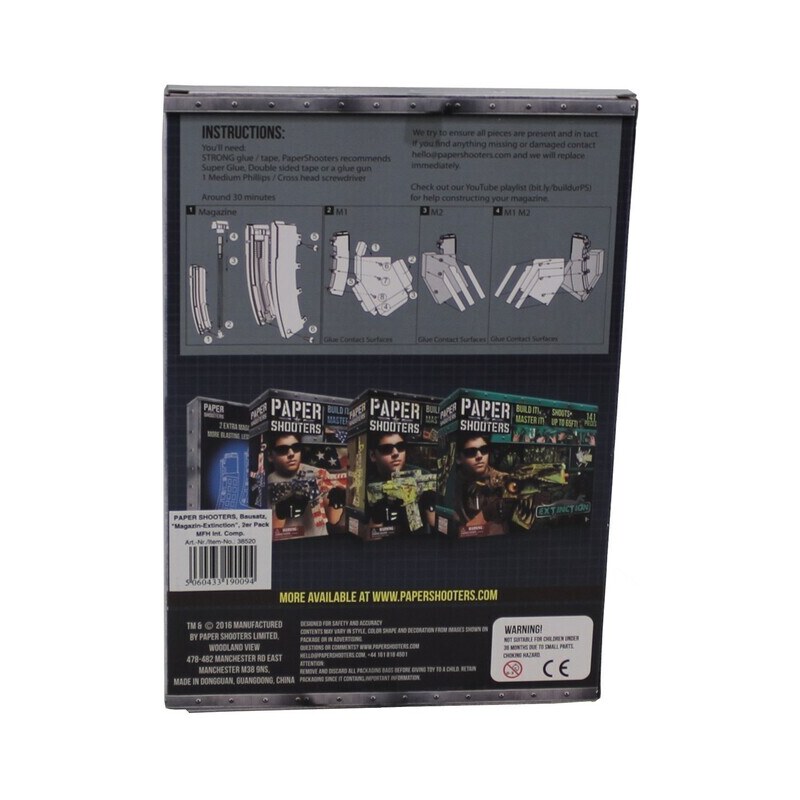 PAPER SHOOTERS Skladacia súprava zbrane Paper Shooters časopis ...