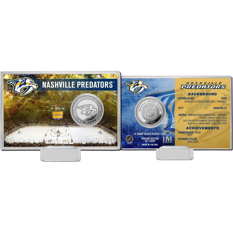 Nashville Predators zberateľské mince History Silver Coin Card Limited ...