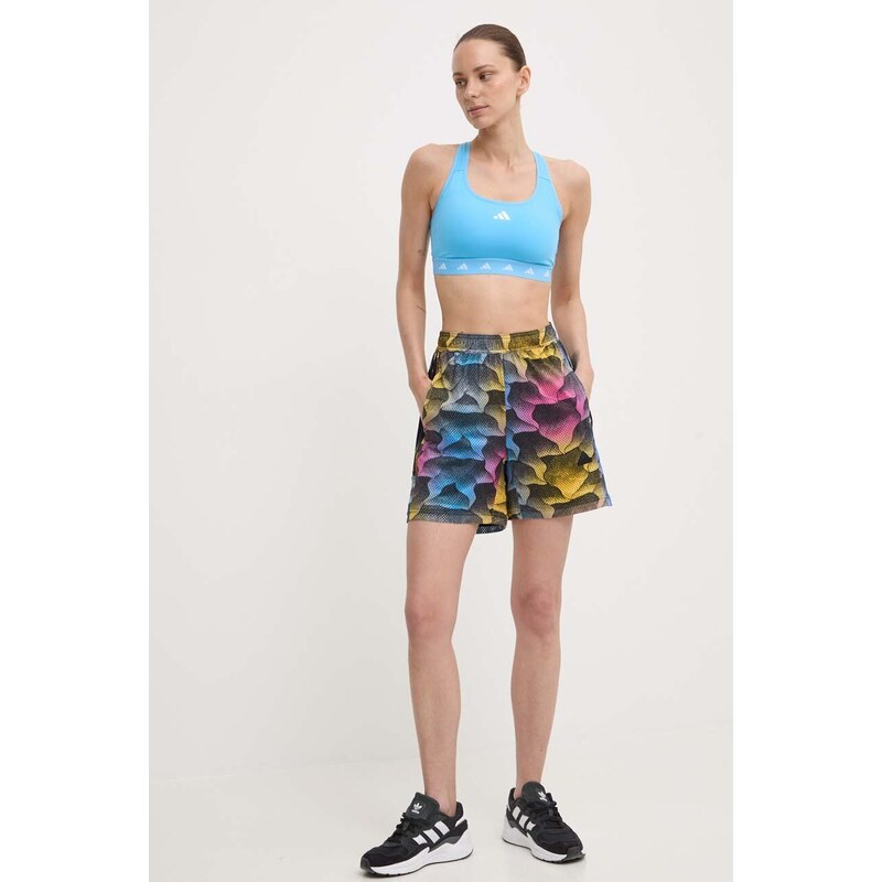 Tréningové šortky adidas Tiro čierna farba, vzorované, vysoký pás ...