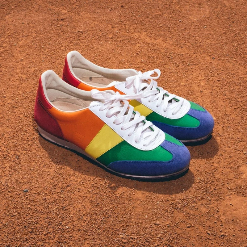 Vasky Botas Classic Rainbow - Pánske kožené tenisky / botasky duhové ...