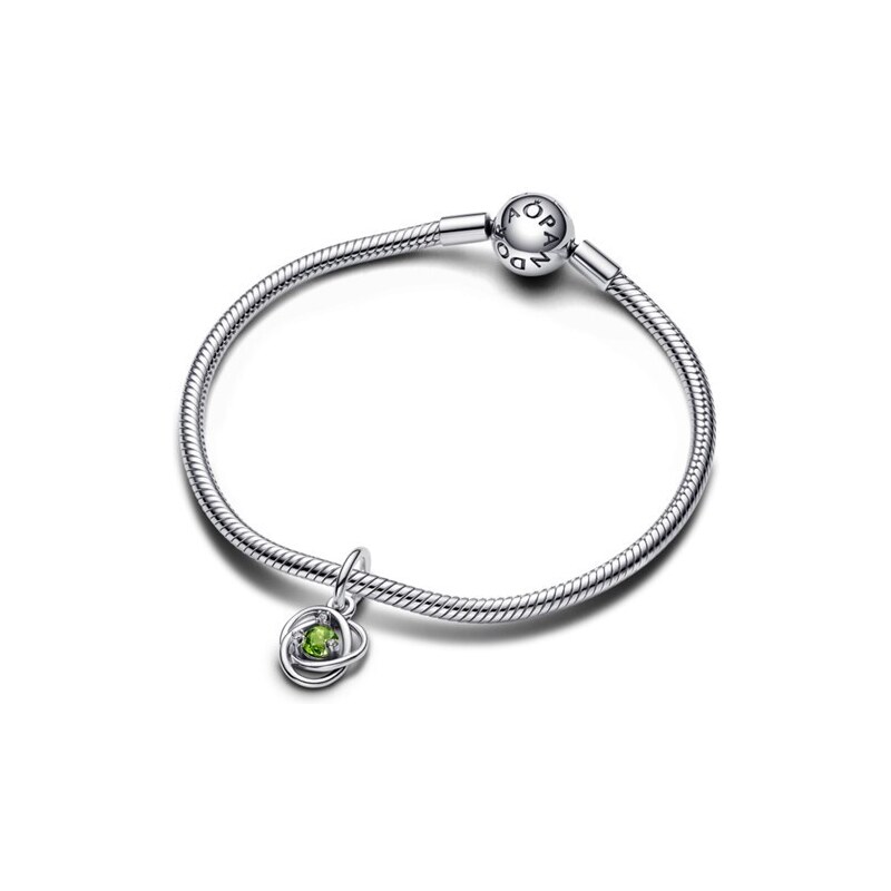 Visiaci prívesok PANDORA Zelený kruh večnosti 793125C08 - GLAMI.sk