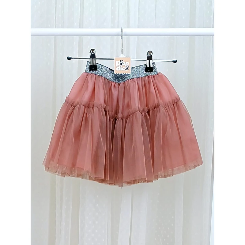 Mamatti Sukňa tyl so striebornou gumičkou brick color - GLAMI.sk