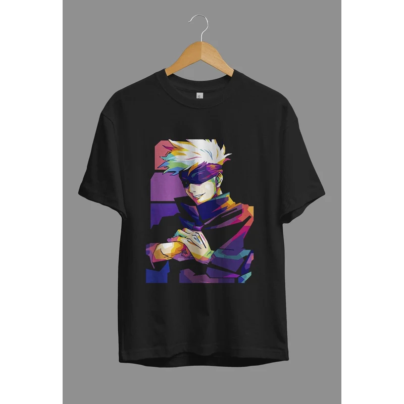 ZOKAWEAR Voľný strih Unisex tričko Jujutsu Kaisen Satoru Gojo (SENSEİ ...