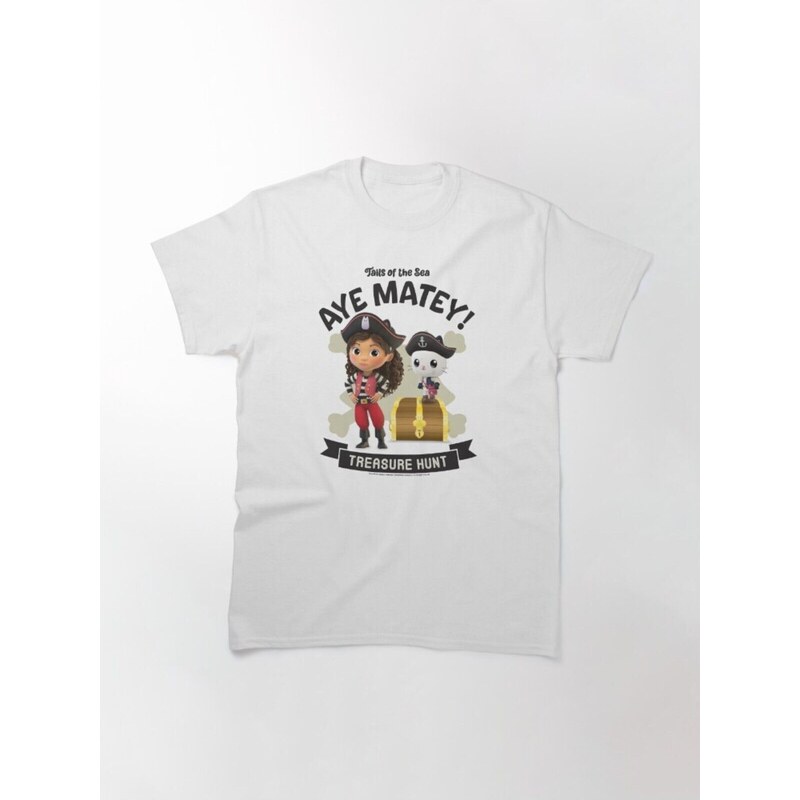 ZOKAWEAR Tričko Baggy Fit Unisex Domček pre bábiky Gabby's Aye Matey! Design Hunt s pokladom ...