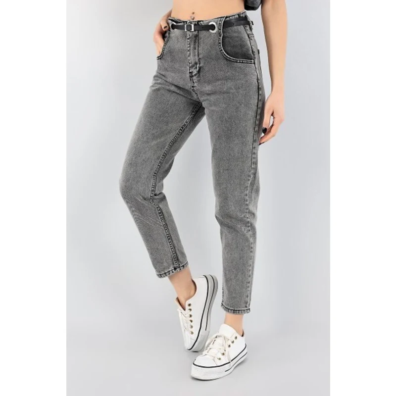 ModaLy Moda Dymové farby Najnovší trend Dámske rifle pre mamu – opasok ...