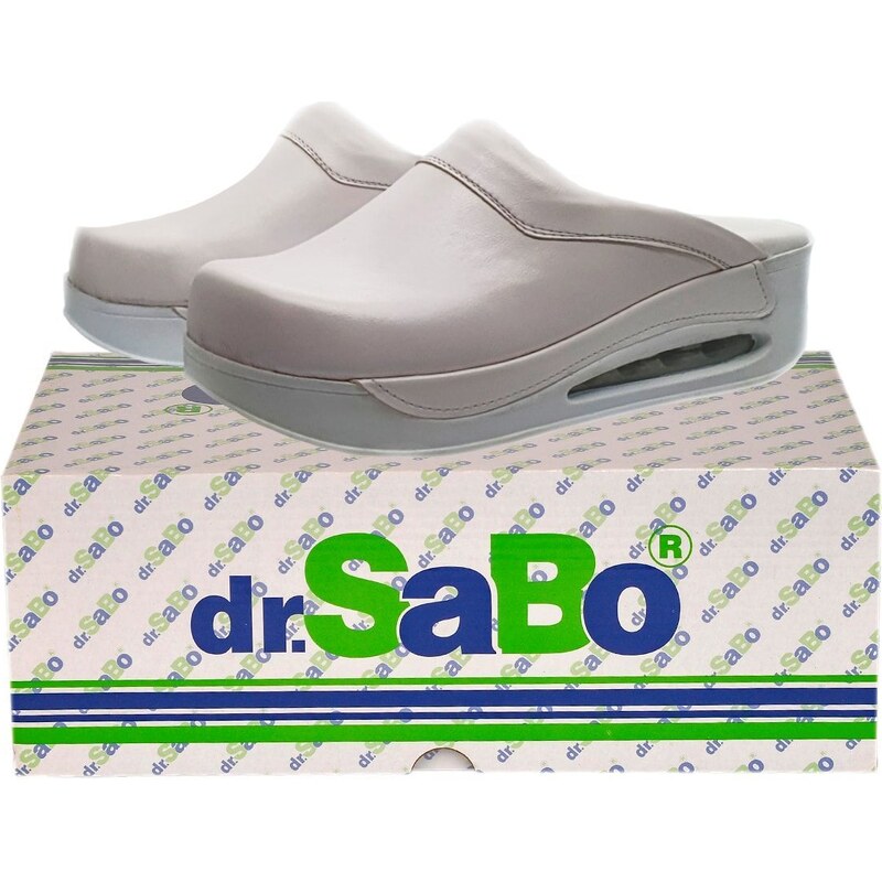 DR SABO Šľapky dámske ortopedické kožené Airmax biele - GLAMI.sk