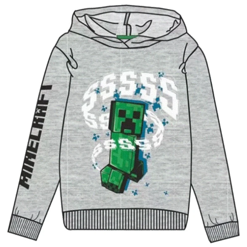 MOJANG official product Chlapčenská mikina s kapucňou Minecraft - šedá ...