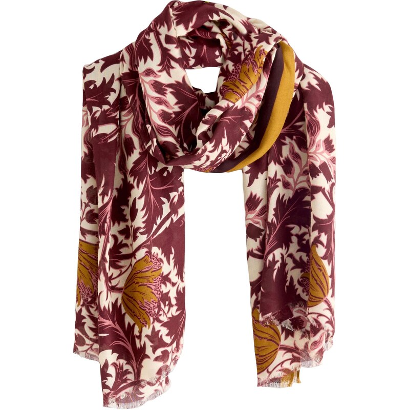 Next Šál nebielená / sépiová / farba lesného ovocia - GLAMI.sk