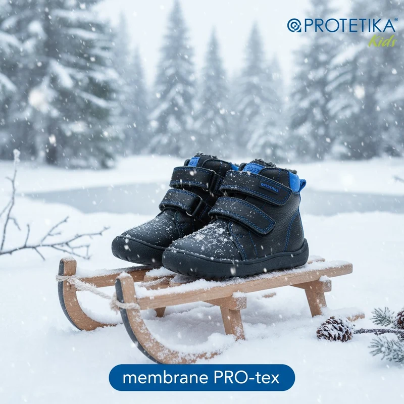Protetika - zimné barefoot topánky s membránou PRO-TEX DARYK nero ...